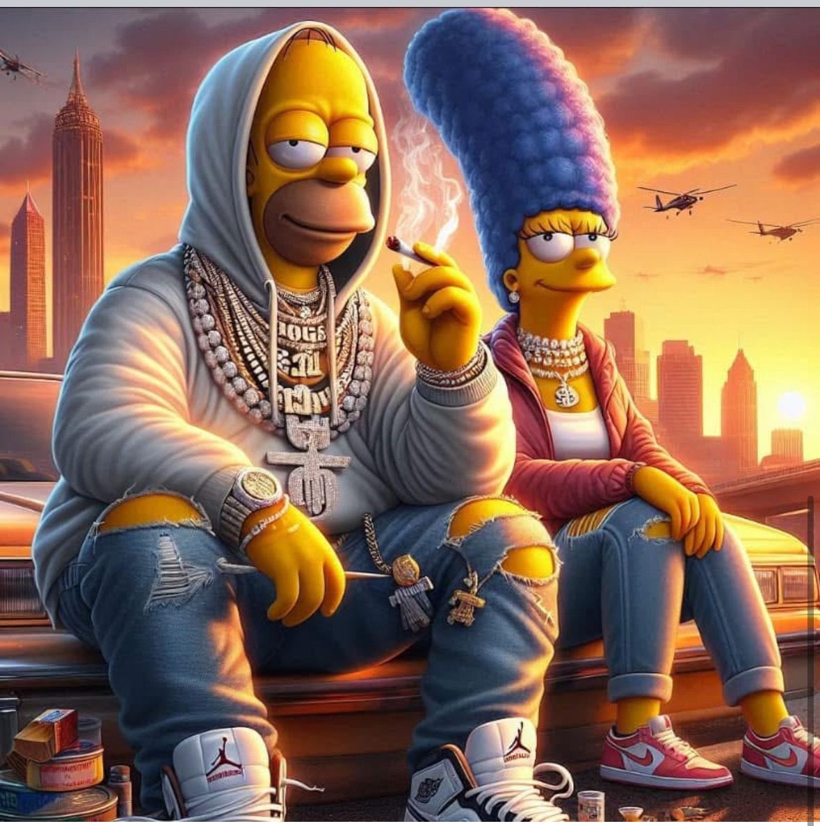 Springfield Swag “Homer & Marge” – Heavenlybranded